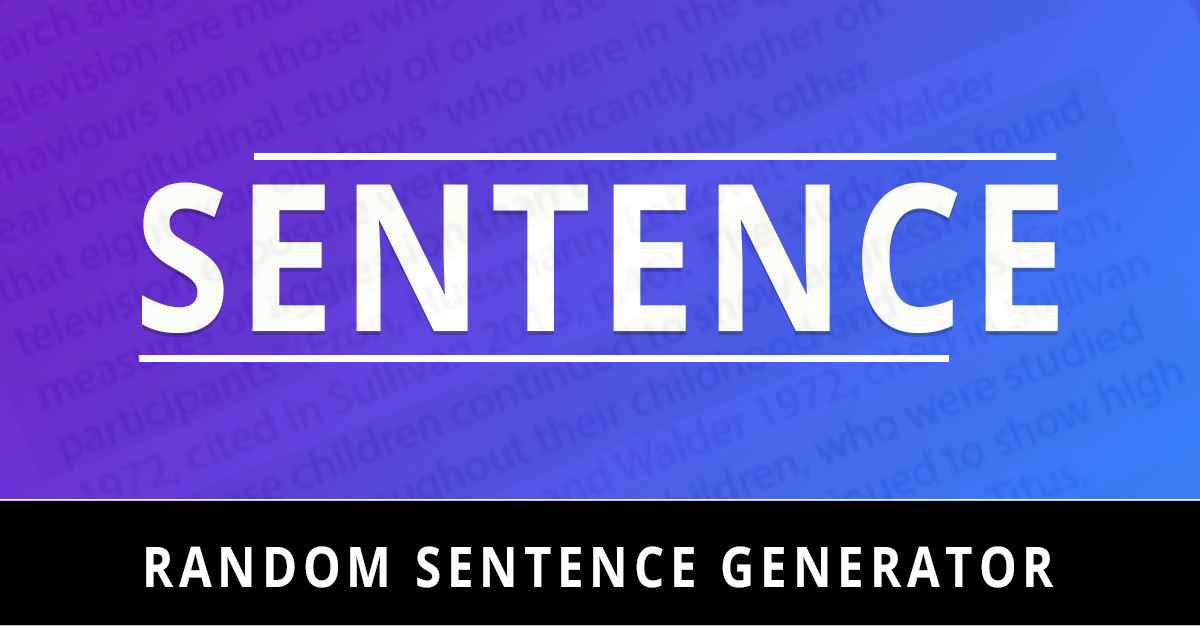 Random Sentence Generator 📜