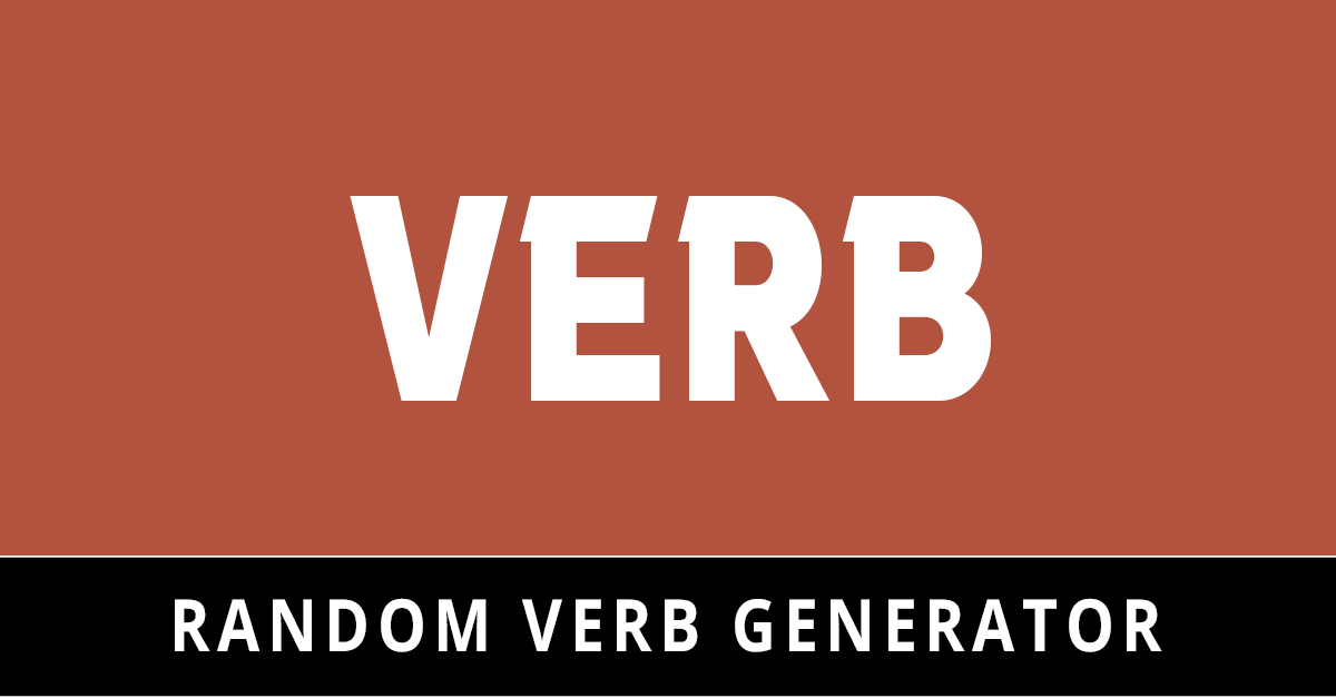 Random Verb Generator 🏃😴🤽‍♂️